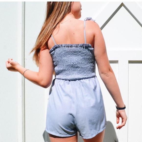 Dresses | New Blue Smocked Romper | Poshmark